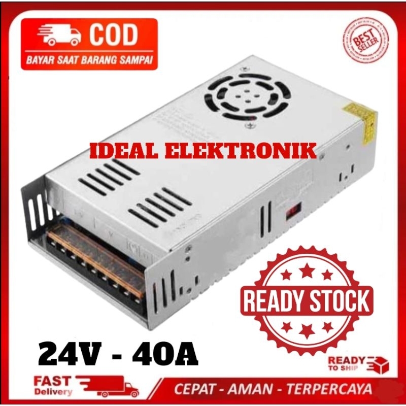 Jual Switching Power Supply PSU 24V 40A High Quality, 24 Volt 40 Ampere Fan | Shopee Indonesia