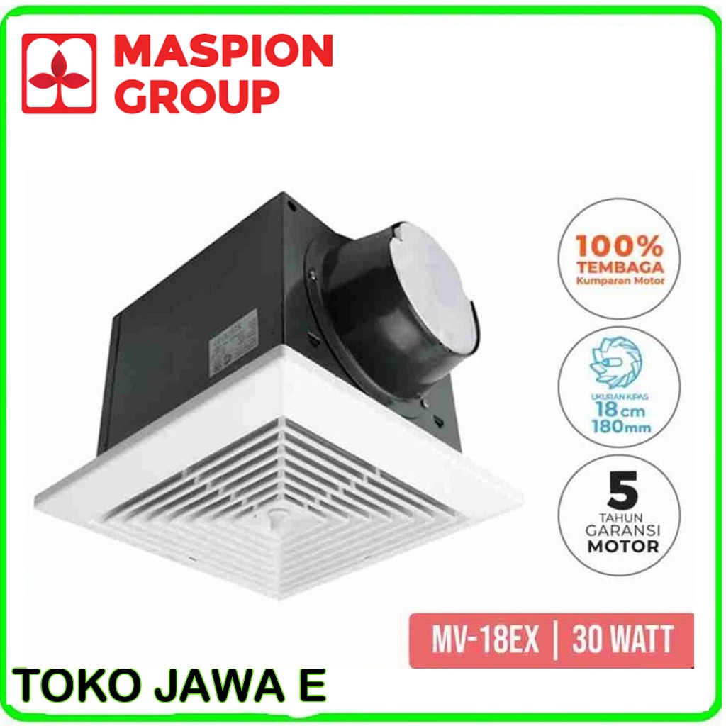 Jual EXHAUST FAN/HEXOS FAN MASPION MV 16 EX - 18 EX EXHAUST FAN/HEXOS ...