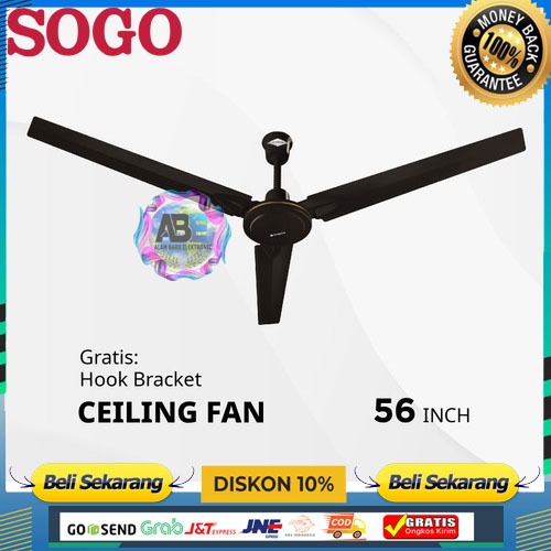 Jual Kipas Angin Plafon SOGO (Ceiling Fan) 56" - Baling Besi BODY KUAT ...