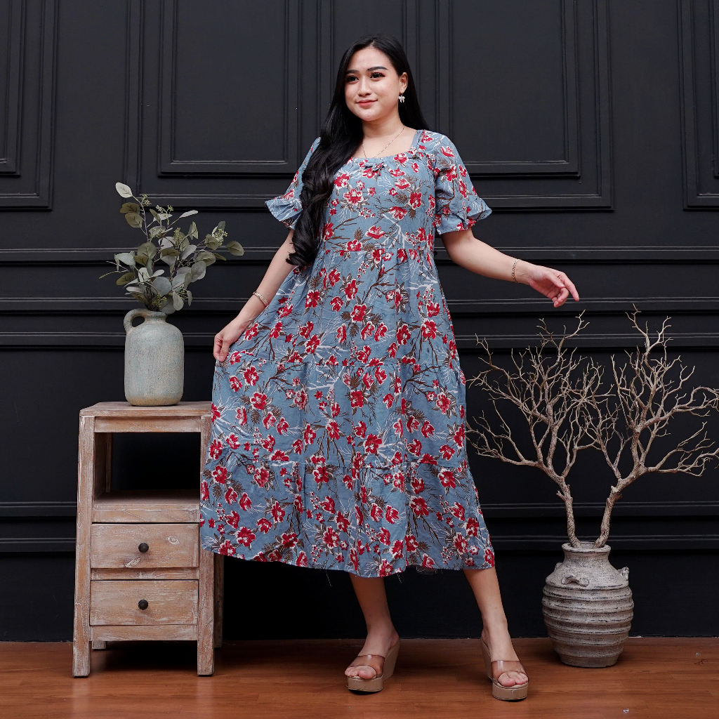 Jual Daster Fuji Rayon Premium Motif Bunga Wanita / Livia Daster ...