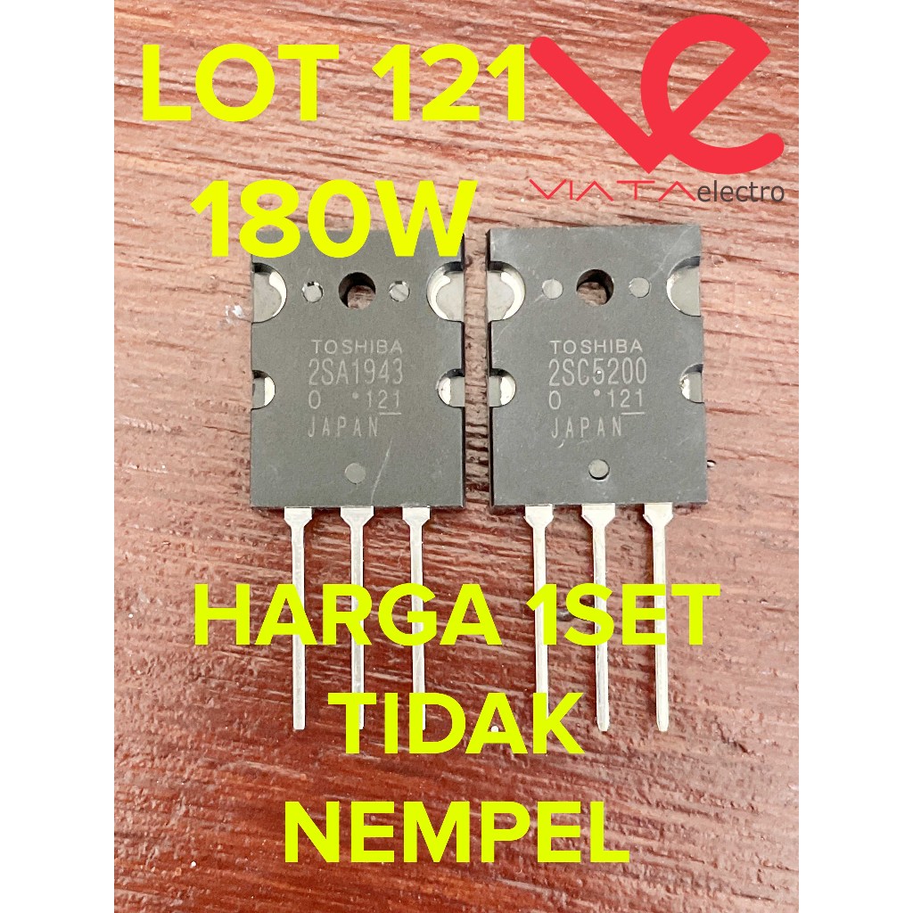 Jual 10 SET TRANSISTOR TOSHIBA A1943 C5200 LOT121 SUPER 2SA1943 2SC5200 MURAH DIFFUSED IN JAPAN ...