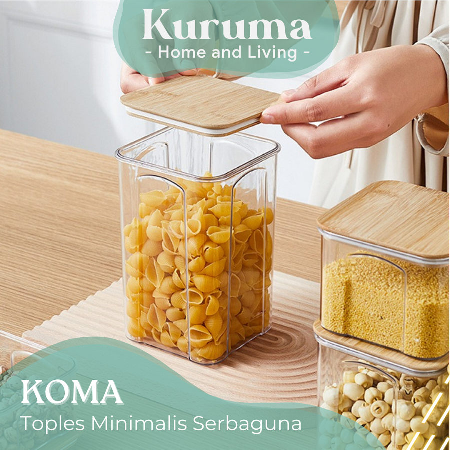 Jual KURUMA - KOMA Toples Bumbu Dapur Transparan Food Container Kopi ...