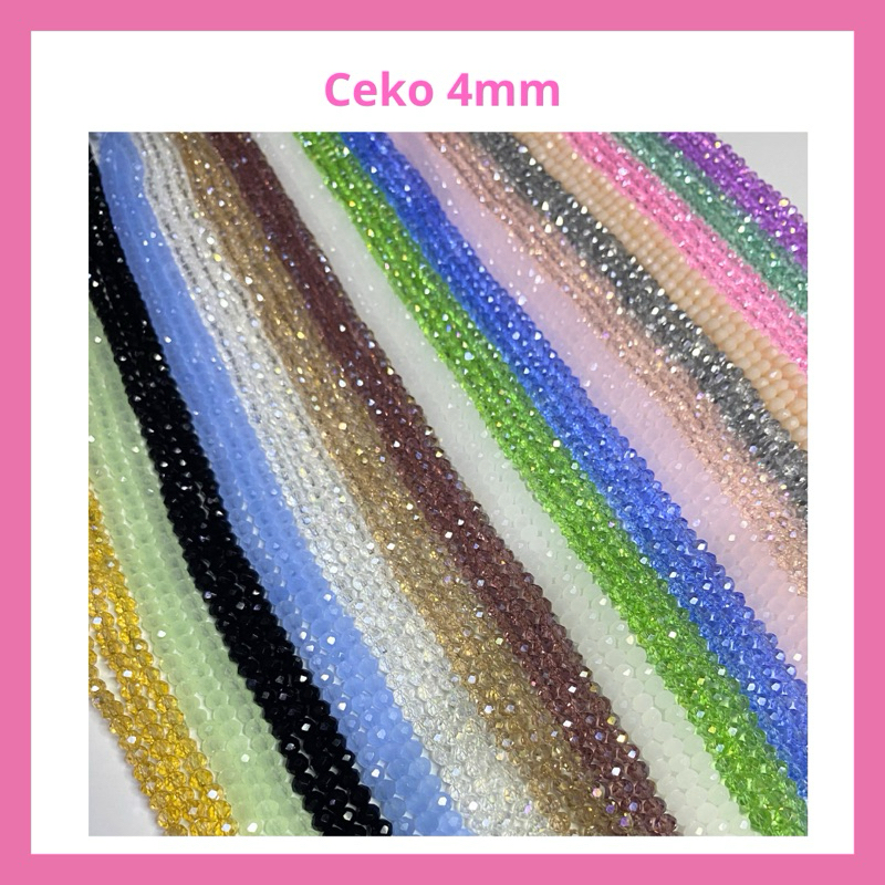 Jual 4mm - Manik Kristal Ceko Bakpau 110pcs / Bakpao / Bulat / Gepeng ...
