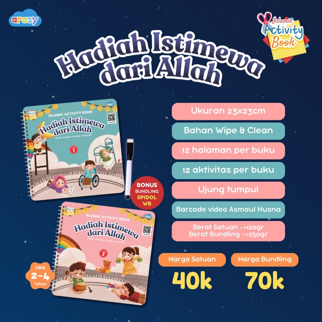 Jual HADIAH ISTIMEWA DARI ALLAH VOL.1 & VOL.2 - Arasy | Shopee Indonesia