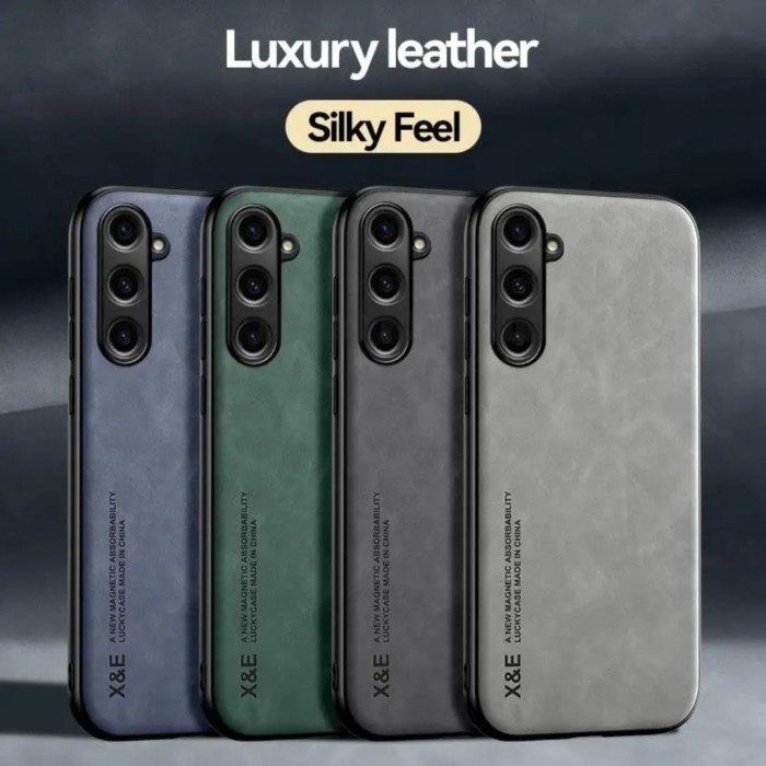 Jual Case Samsung M15 5G Leather Magnetic Suede Casing Tekstur Kulit ...