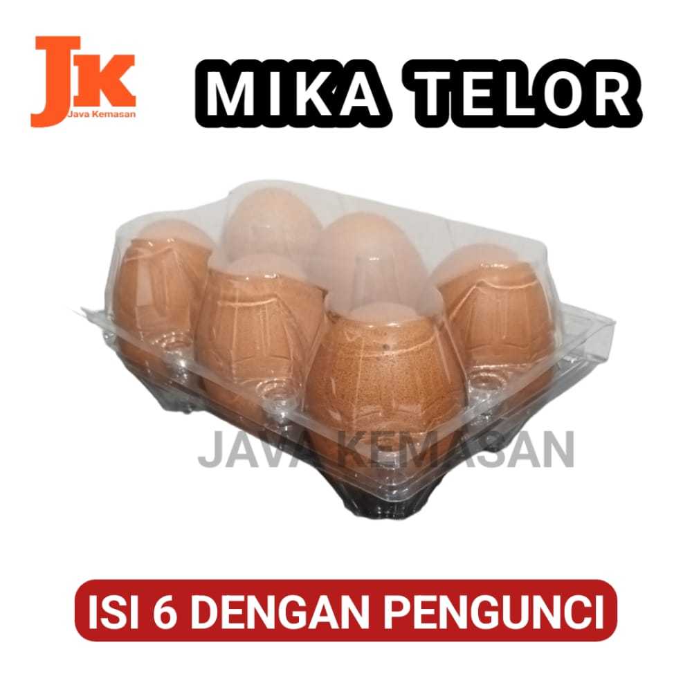 Jual MIKA TELUR 6P EGG TRAY KOTAK RAK PLASTIK BENING TRANSPARAN ISI 6 ...
