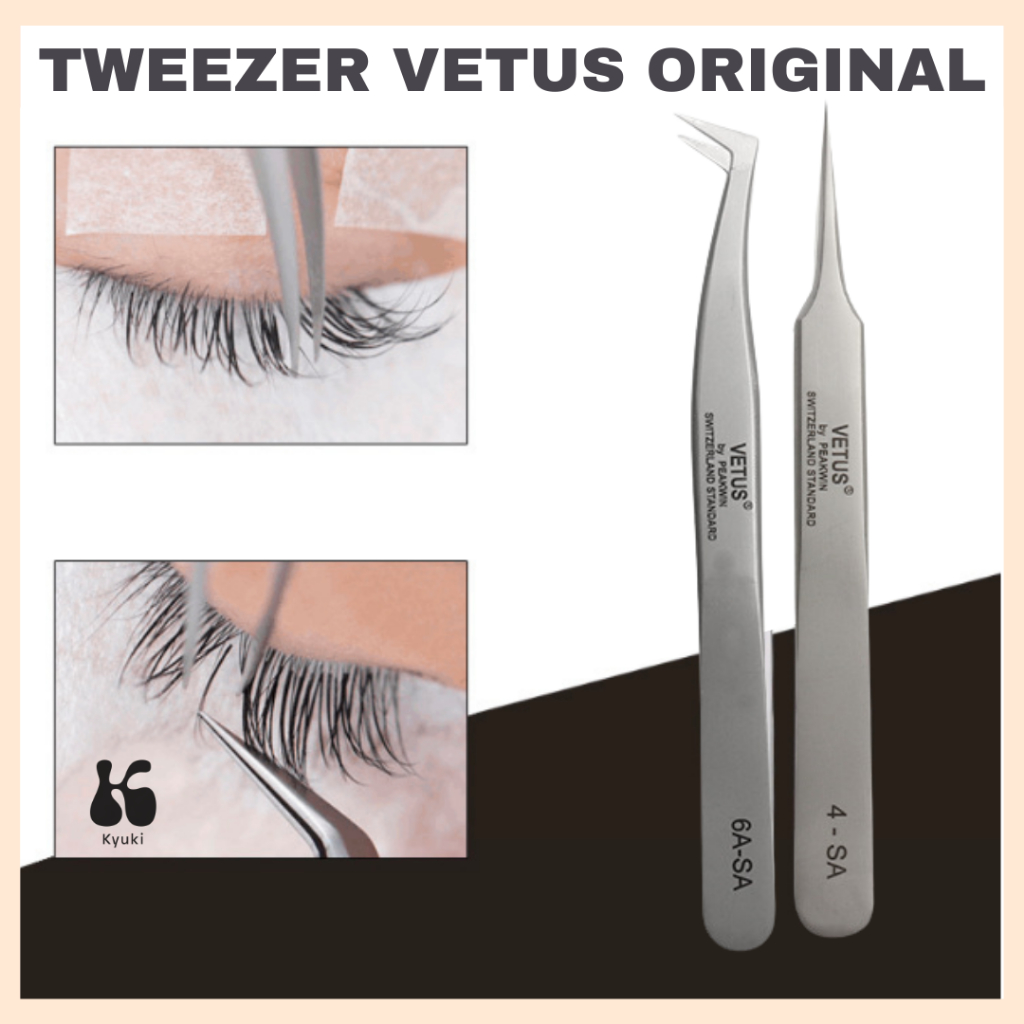 Jual TWEEZER VETUS ORIGINAL / Pinset Bulu Mata Eyelash Extension ...
