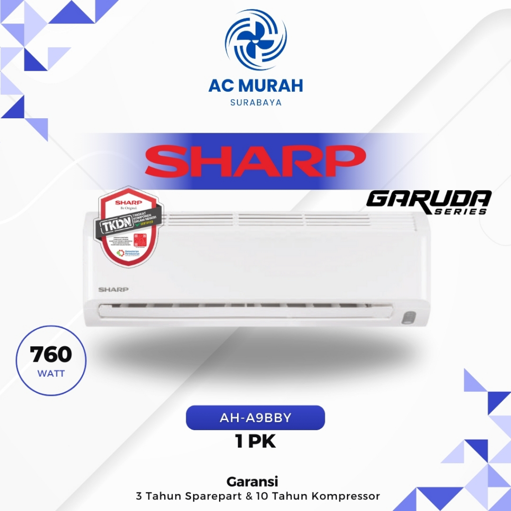 Jual AC Sharp 1 PK AH-A9BBY Garuda Series TKDN | Shopee Indonesia