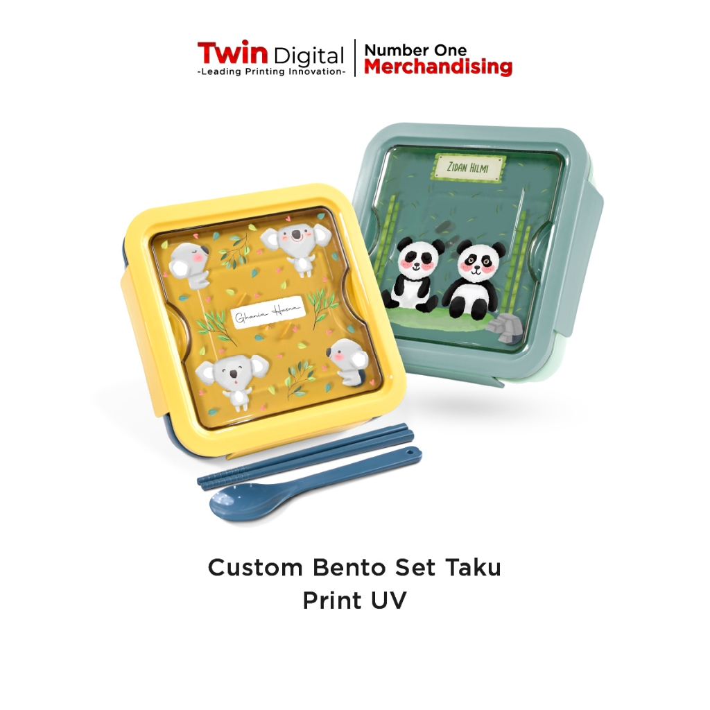 Jual Twindigital Custom Lunch Box Bento Set Taku Kotak Bekal Anti ...