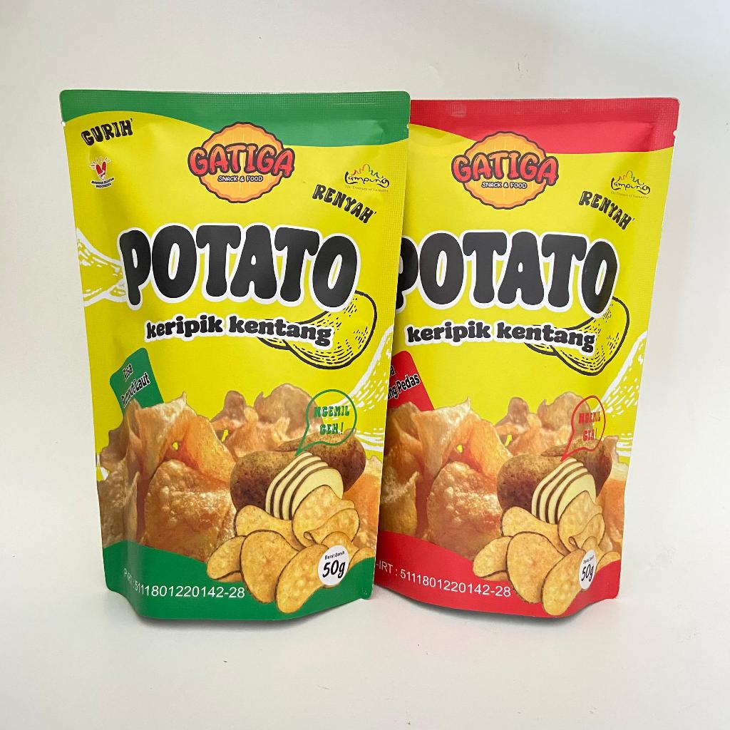 Jual Gatiga Potato Keripik Kentang 50 Gram | Shopee Indonesia