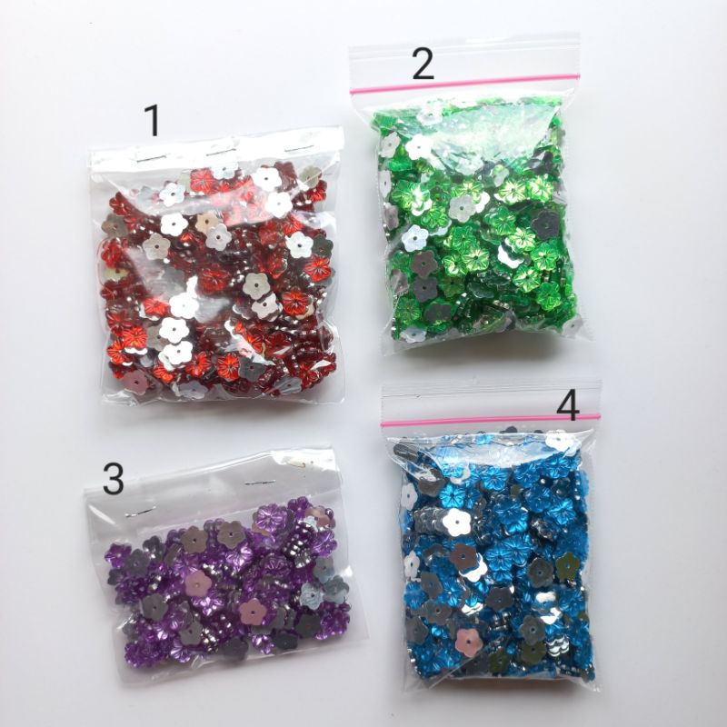 Jual Mote manik payet bunga diamond akrilik kristal /lusin | Shopee ...