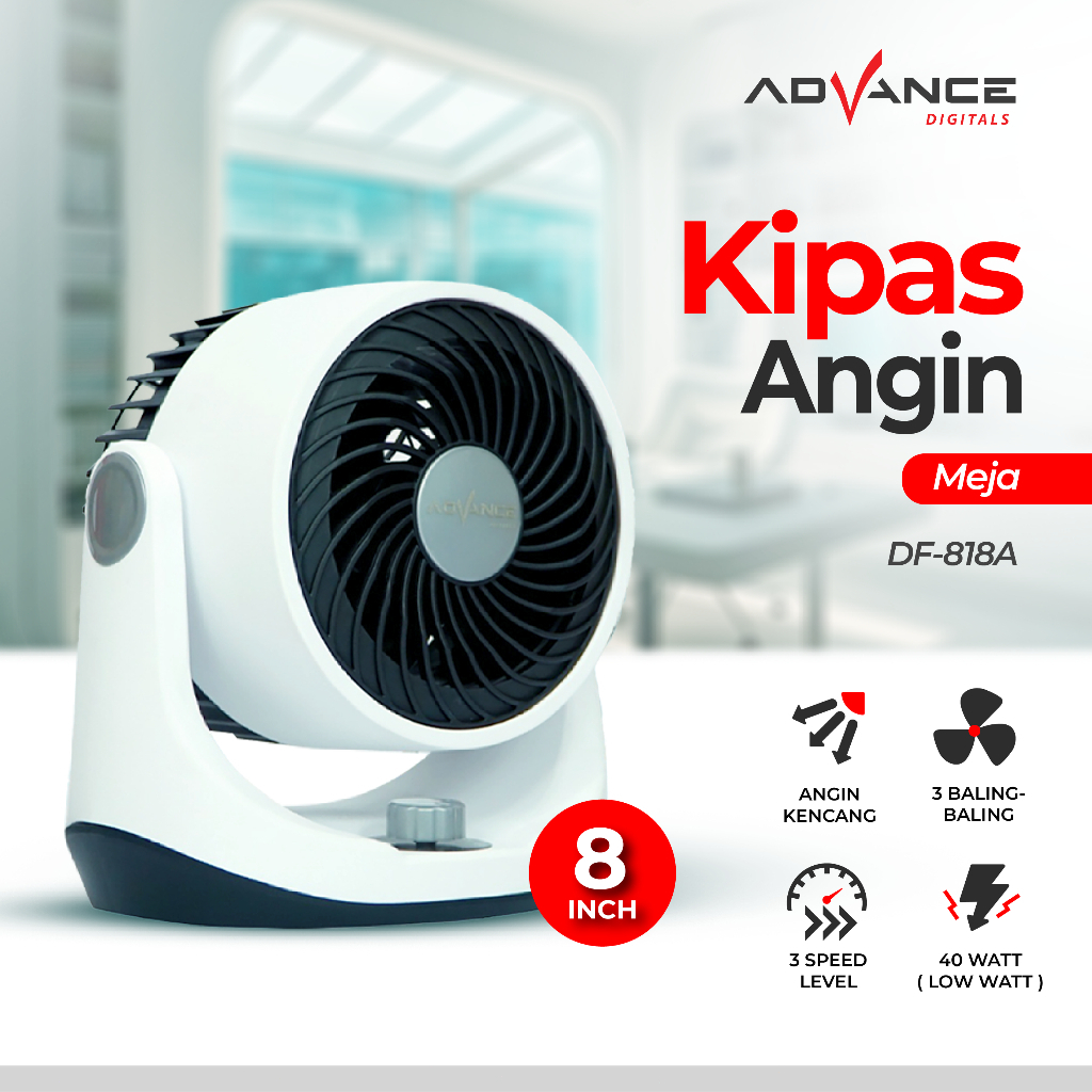 Jual 【Garansi 1 Tahun】Advance DF-818A Kipas Angin Meja 8 inch Rotasi ...