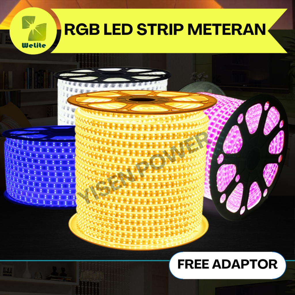 Jual Lampu Strip Light LED RGB LED Strip Outdoor 2835 1m Meter Hias ...
