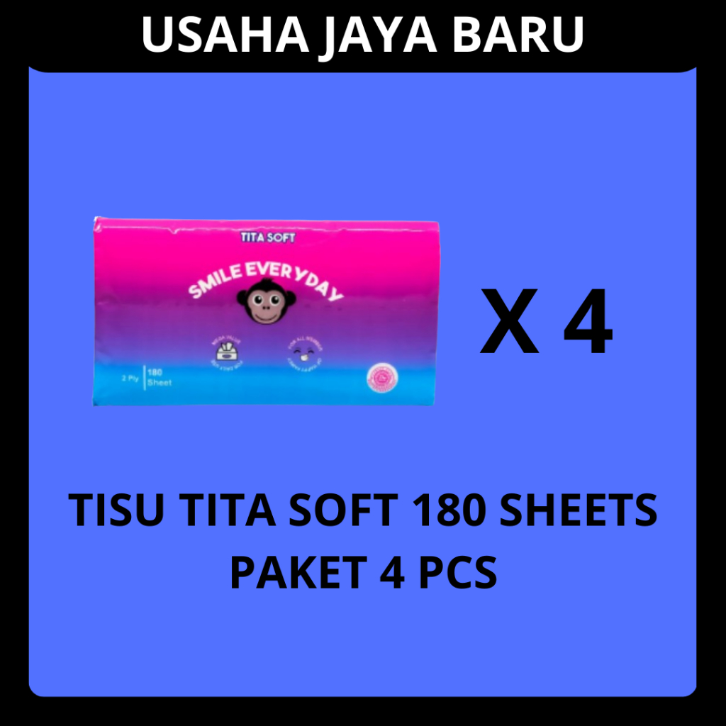 Jual Tita Soft Facial Tisu 180 sheets Tisue Tita Soft Tissue Paket 4 ...