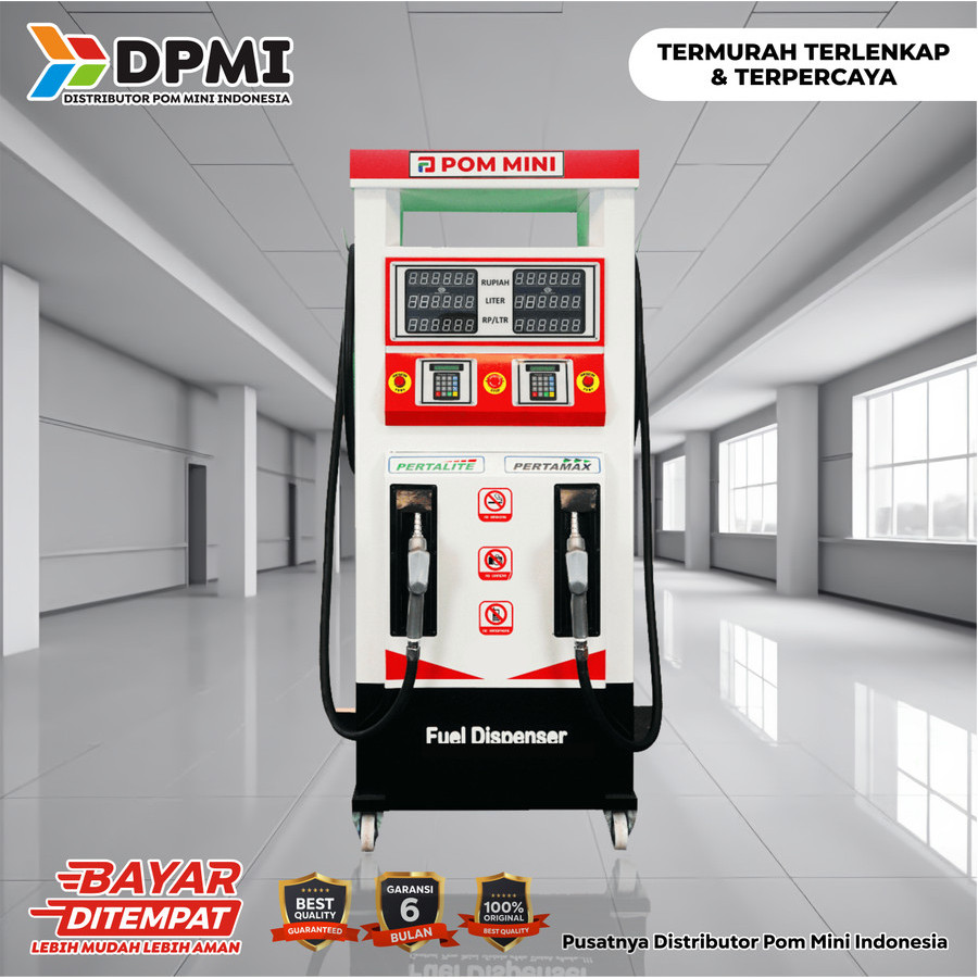 Jual Pom Mini minimalis Pertamini Digital 2 x 100 Liter (SLIM) merah ...