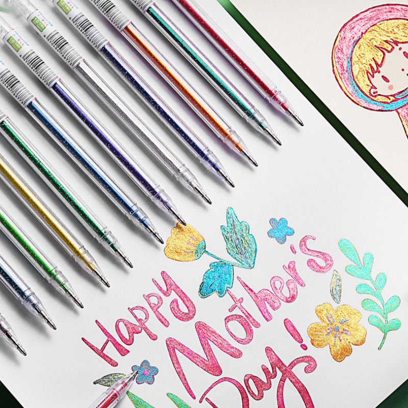 Jual Pen glitter warna warni metalic Pulpen Gel neon Colorful pen art ...