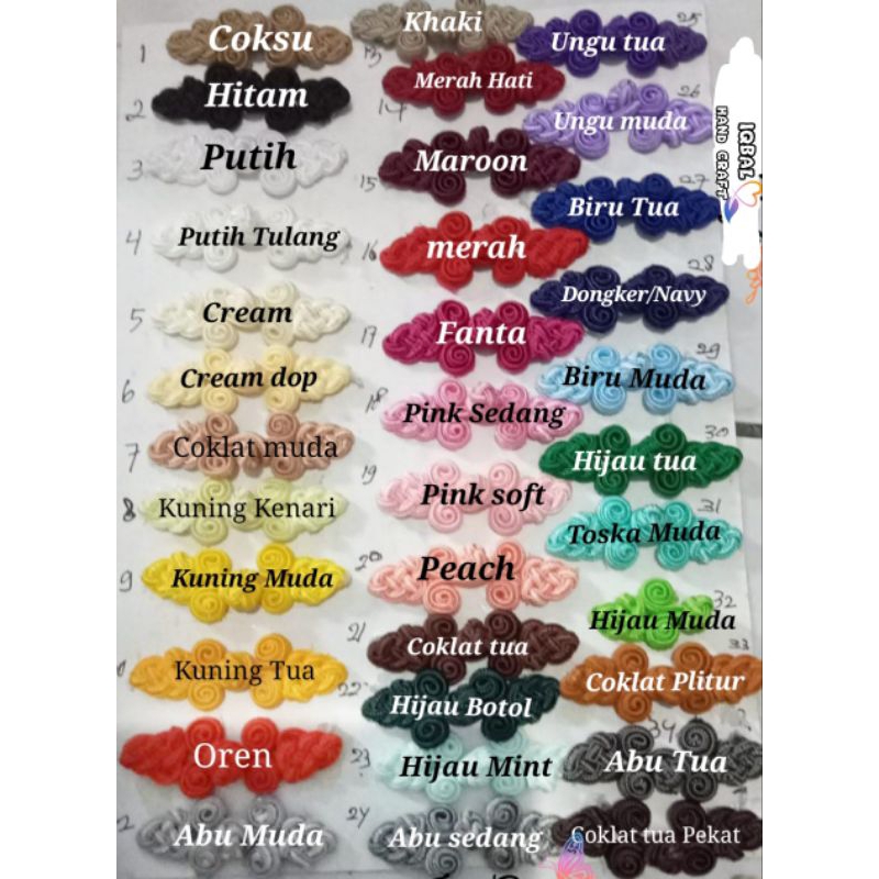 Jual 12 pasang Kancing Cina - Kancing Model Keris | Shopee Indonesia
