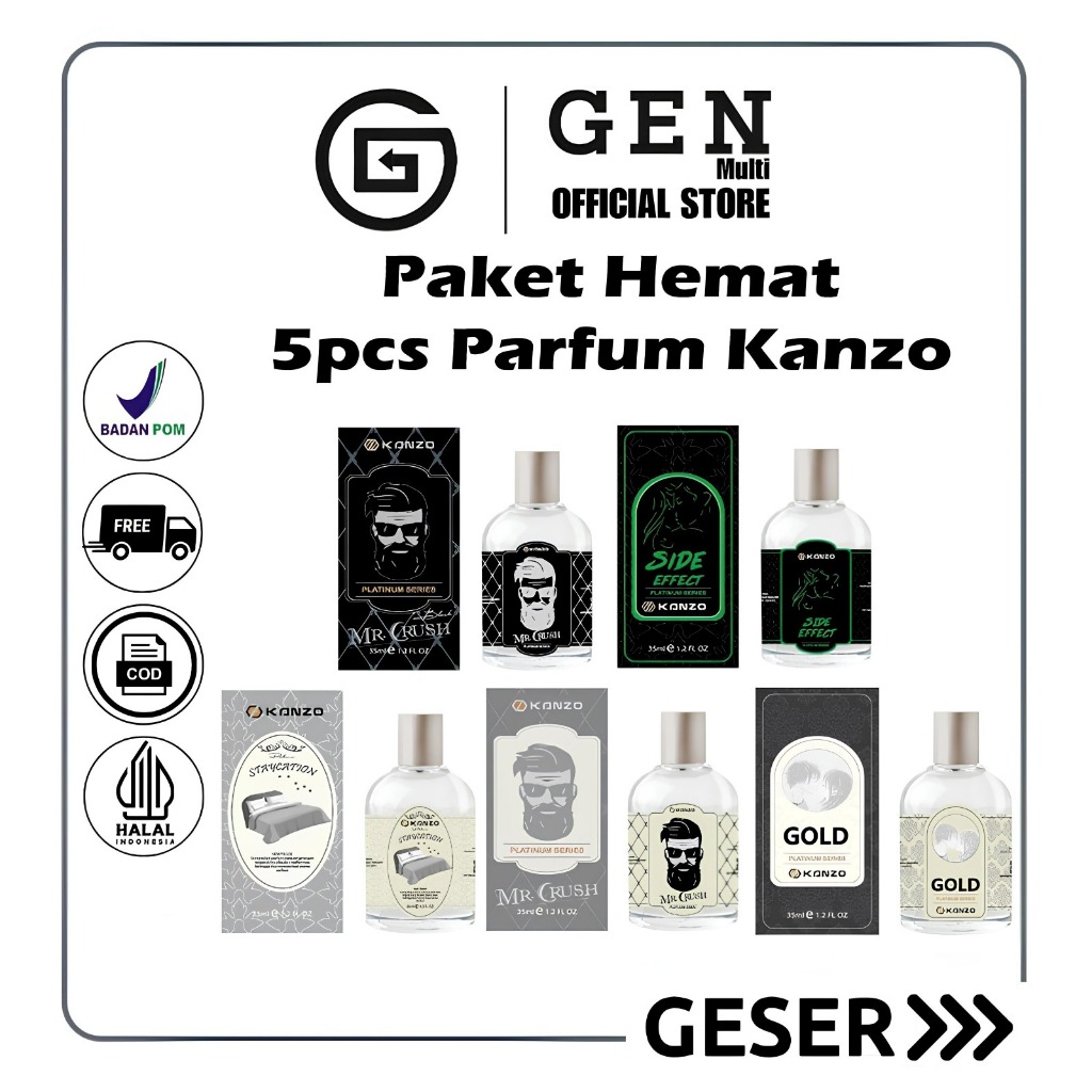 Jual GEN - [BPOM] Parfum Gold Series 35ml Platinum / Parfum Mr Crush ...