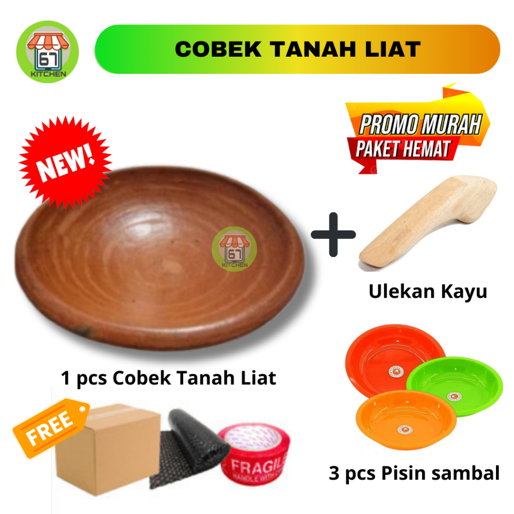 Jual 1 Set Cobek Tanah Liat Coet Tanah Liat Set Ulekan Lumpang Tanah Liat Pilihan Murah | Shopee ...