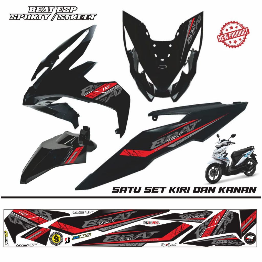 Jual STRIPING HONDA BEAT ESP 2017 2019 / STIKER MOTOR BEAT STREET / ESP ...