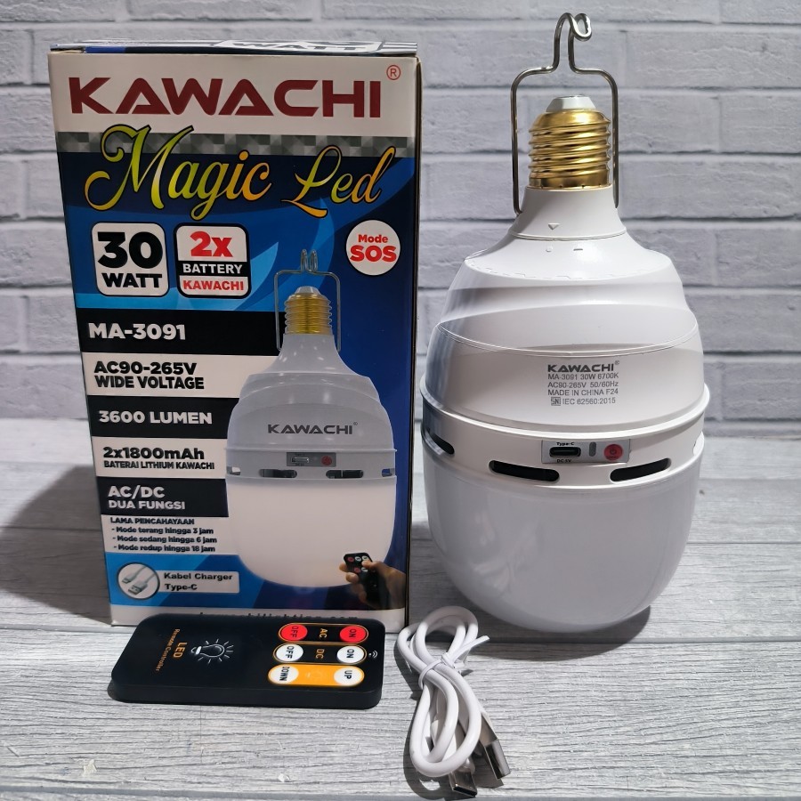 Jual KAWACHI MA-3091 LAMPU MAGIC LED EMERGENCY 30W 2 TINGKAT CAHAYA ...