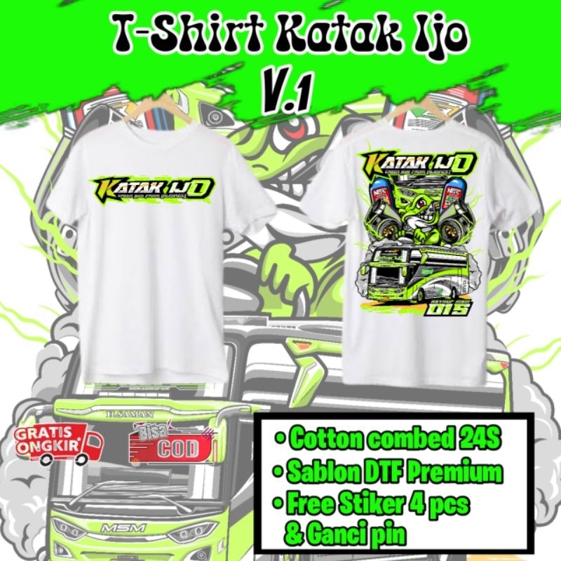Jual Baju Bus Asyrof Katak ijo kaos busmania baju bus anak-anak kaos ...
