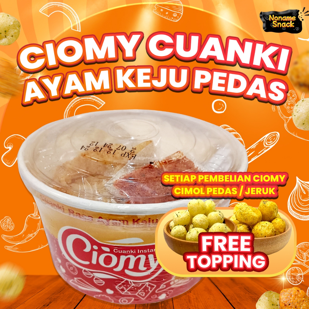 Jual Ciomy Cuanki Ayam Keju Pedas Cuangki Ciomy Cup Besar Halal Non MSG ...
