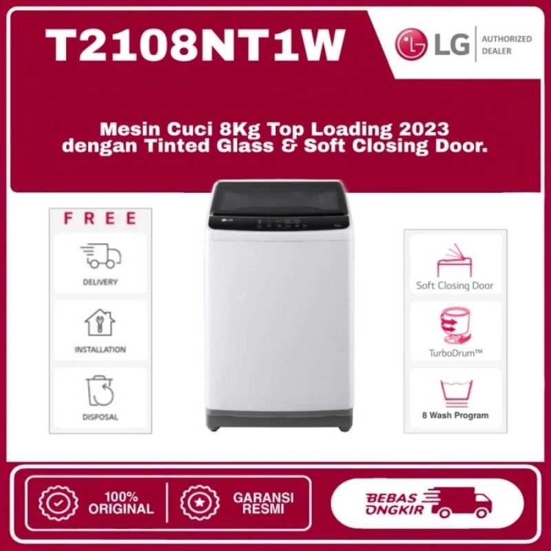Jual MESIN CUCI TOP LOAD LG T2108NT1W | Shopee Indonesia