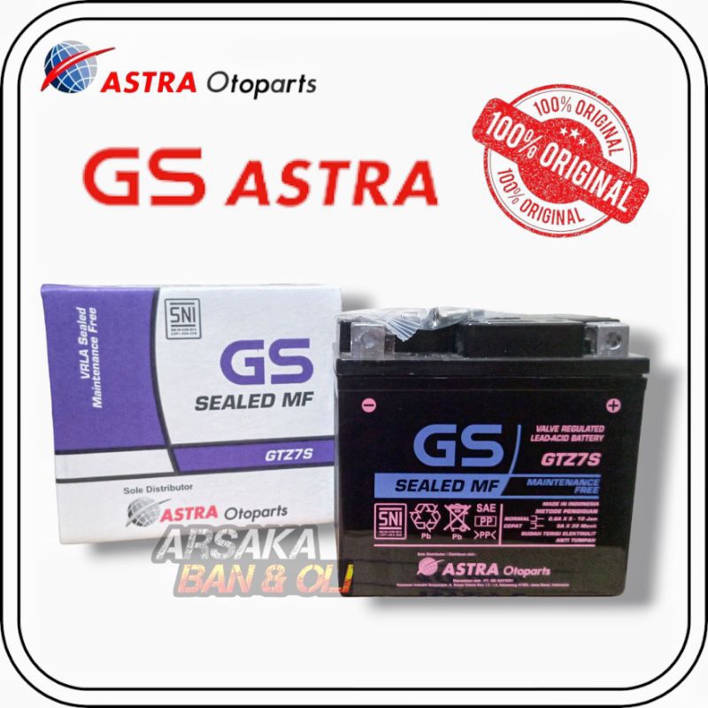 Jual AKI GS ASTRA GTZ7S aki motor satria Fu 150 aki gs original ...