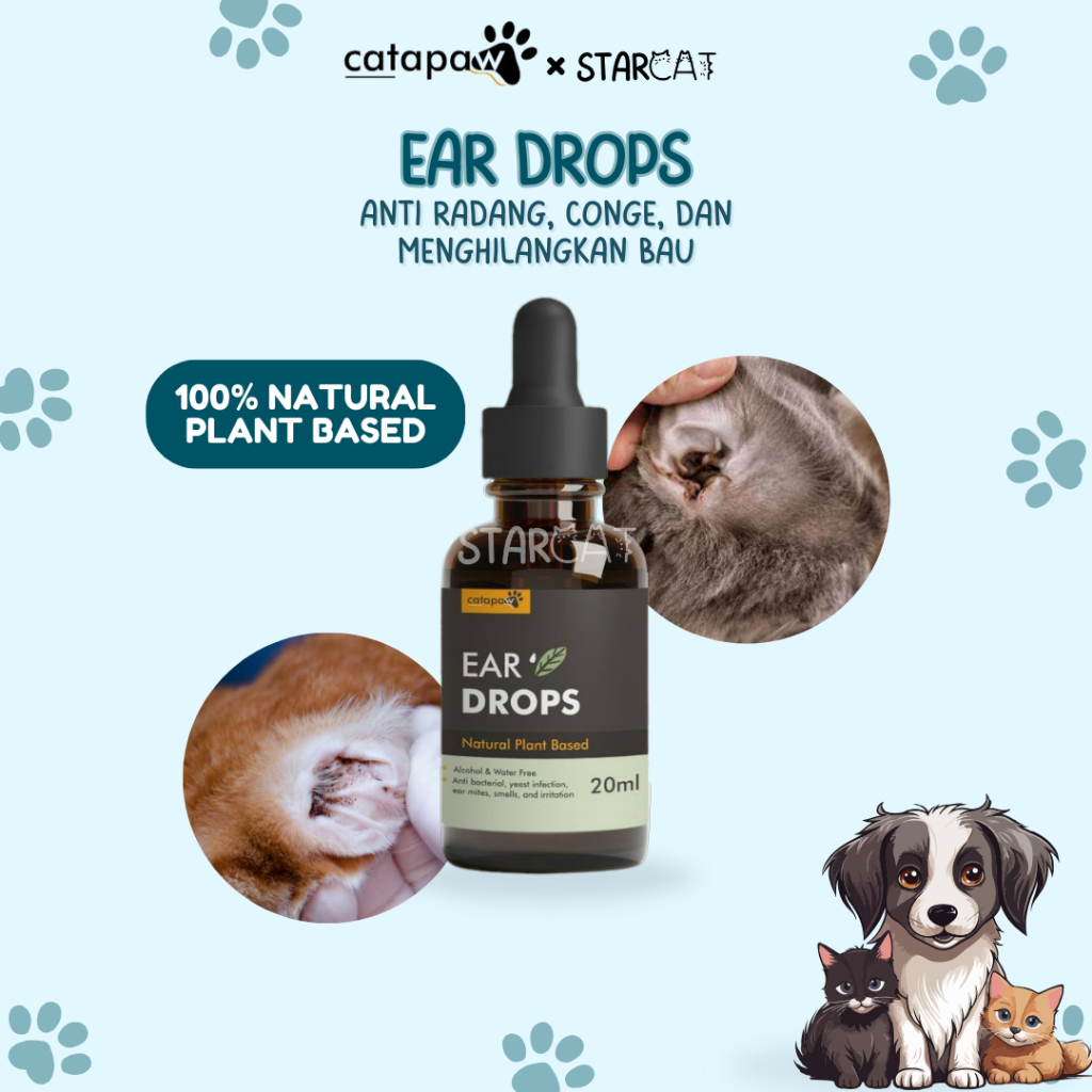Jual SC Catapaw Ear Drops 20ml Tetes Telinga Kucing Anti Earmites Gatal ...