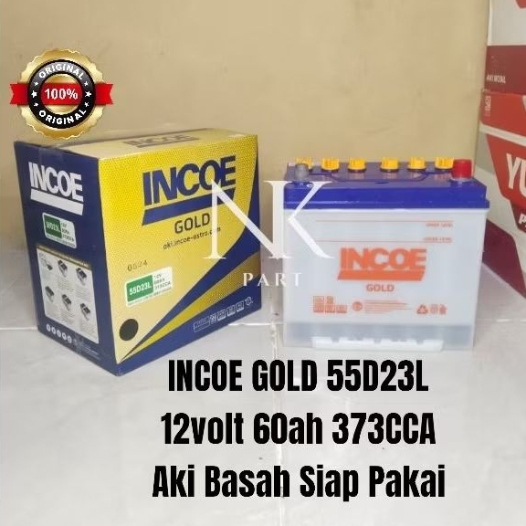 Jual Aki Mobil INCOE GOLD 55D23L 12v 60Ah Accu Basah Siap Pakai | Shopee Indonesia