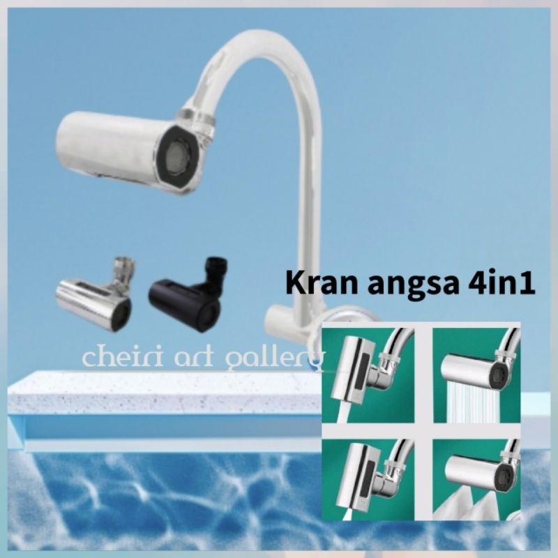 Jual Keran Angsa mode 4in1 putar 360° Keran Dapur stainless minimalis ...