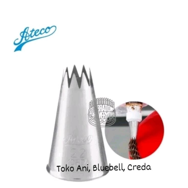 Jual Ateco Standard Open Star Piping Tip #22 / Ateco Spuit Bintang No ...
