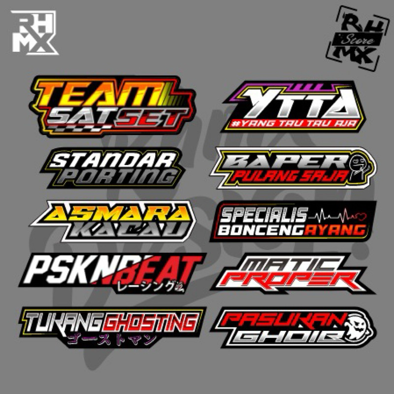 Jual sticker racing pack motor viral terbaru stiker vinyl stiker list ...
