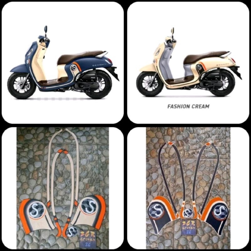 Jual STRIPING LIST STANDART HONDA SCOOPY FASHION 2021 CREAM BIRU ...