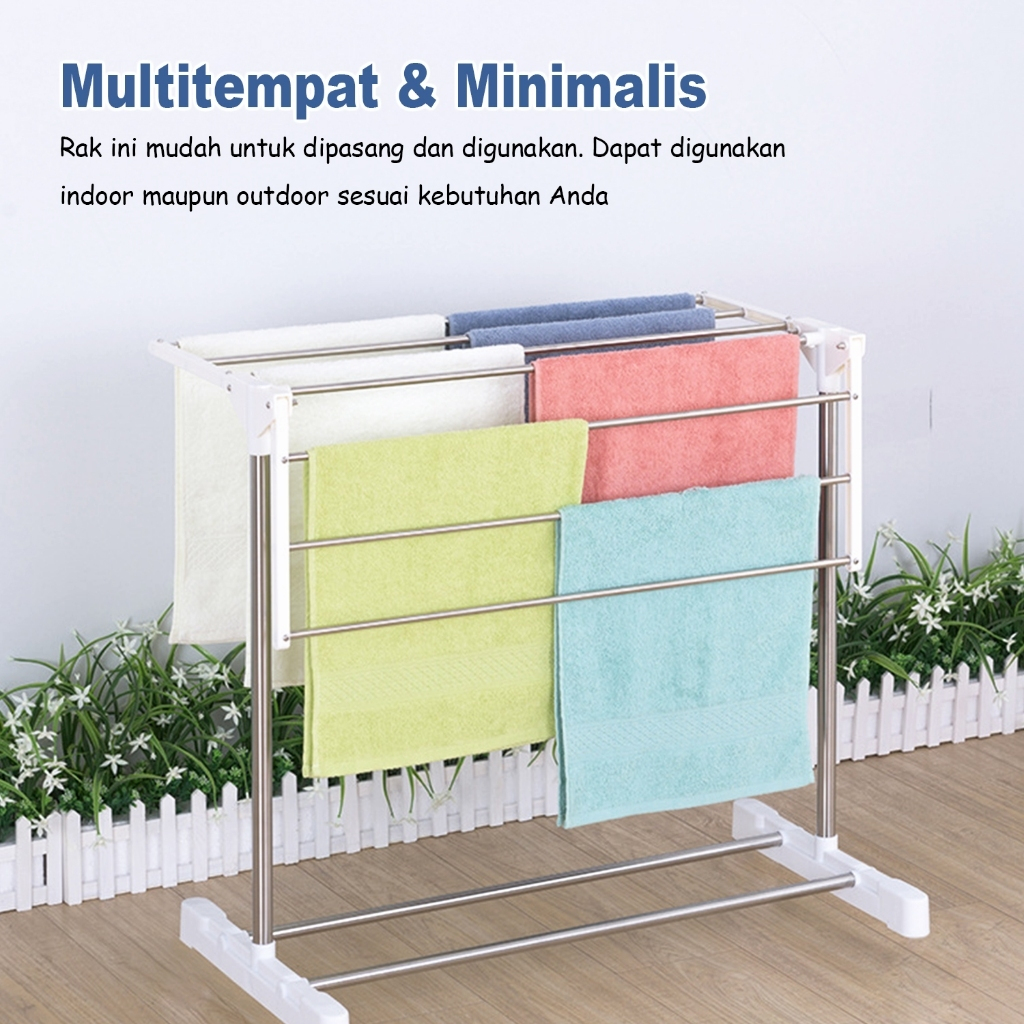 Jual World Home Rak Jemuran Handuk Stainlees Gantungan Handuk Jemuran ...