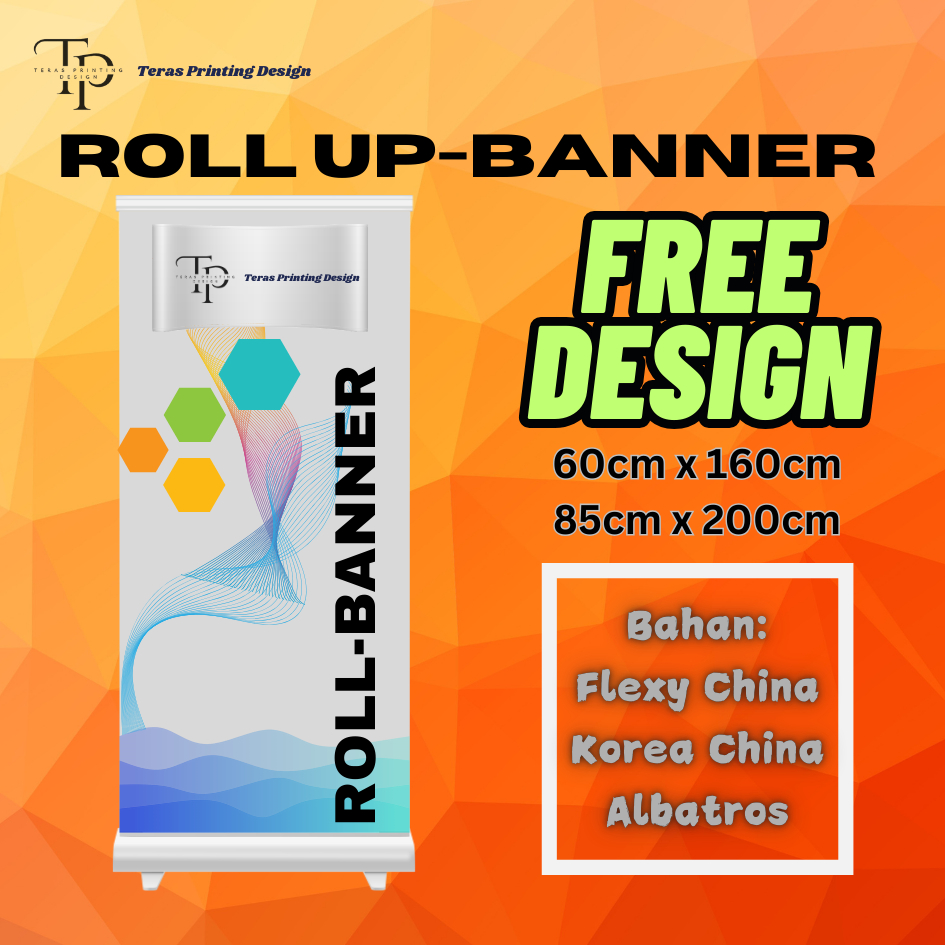 Jual CETAK ROLL-BANNER / STAND BANNER / UKURAN 60 x 160 CM / UKURAN 85x200 CM | Shopee Indonesia