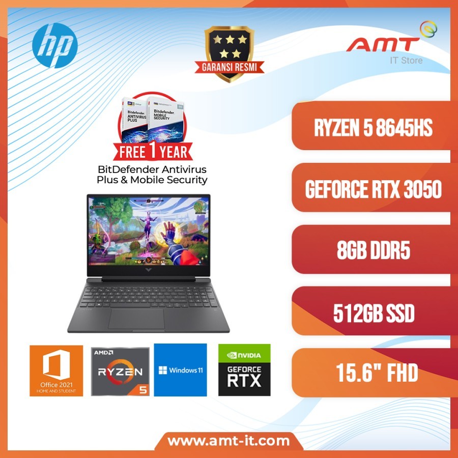 Jual HP VIctus 15-fb2777AX Ryzen 5-8645HS 8GB 512GB SSD RTX 3050 6GB ...