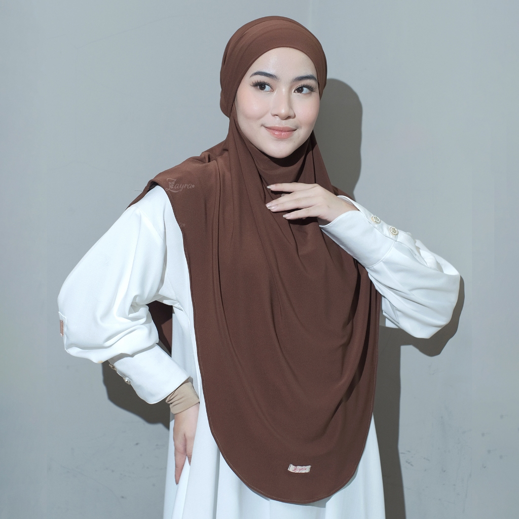 Jual ZAYRA HIJAB | HAWWA | French Khimar Instan Dewasa Daily Jersey Premium | Shopee Indonesia