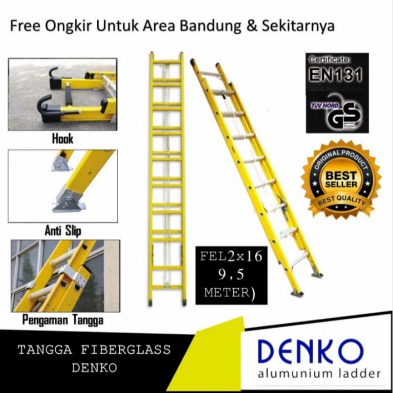 Jual Tangga Fiberglass 9.5 Meter Denko | Shopee Indonesia