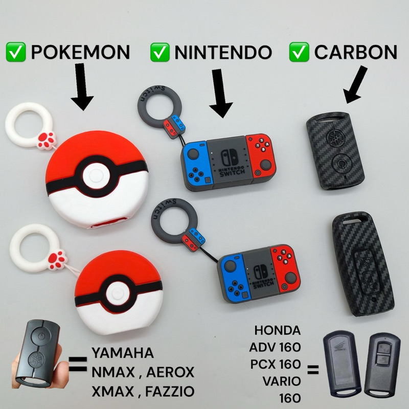 Jual COVER KUNCI KEYLESS NINTENDO SWITCH POKEMON CARBON VARIO 160 ADV ...