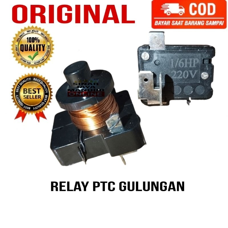 Jual [ ORIGINAL ] RELAY PTC KULKAS GULUNGAN 1/6 HP | Shopee Indonesia