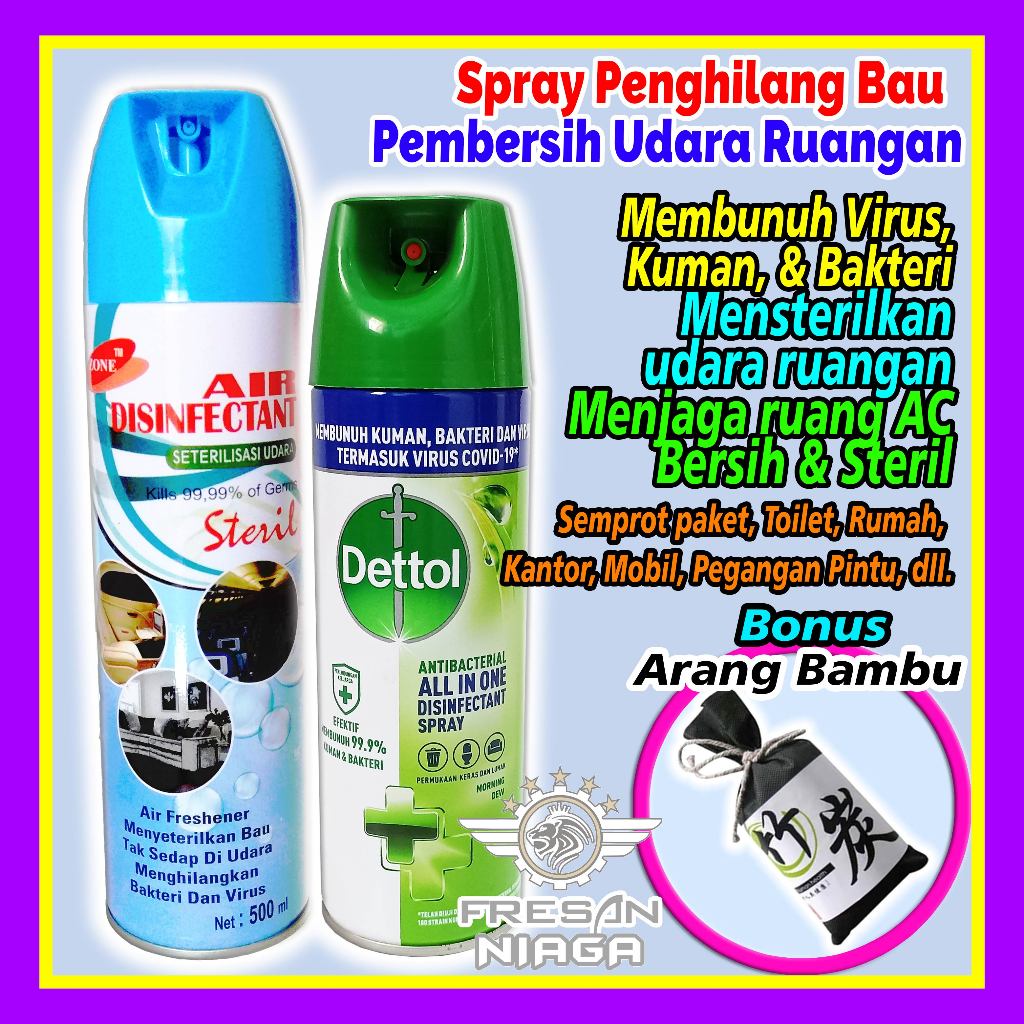 Jual Spray Penghilang Bau Sterilisasi Udara Disinfectant Spray ...