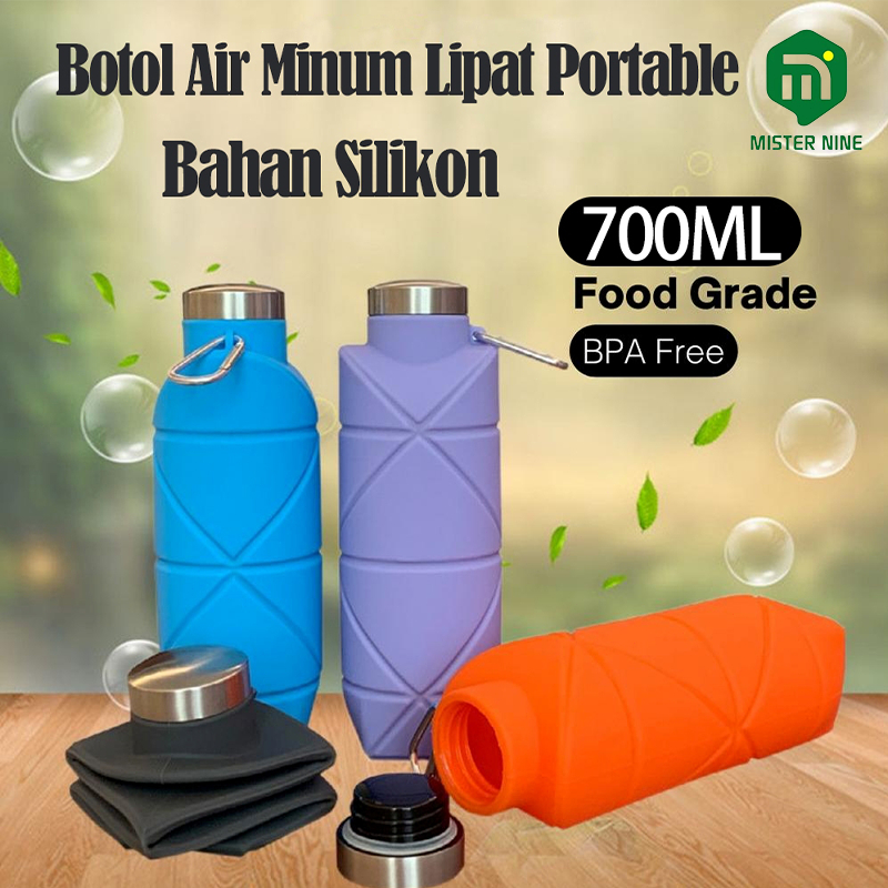 Jual 700ml Botol Air Minum Lipat Portable Bahan Silikon Ukuran Untuk ...