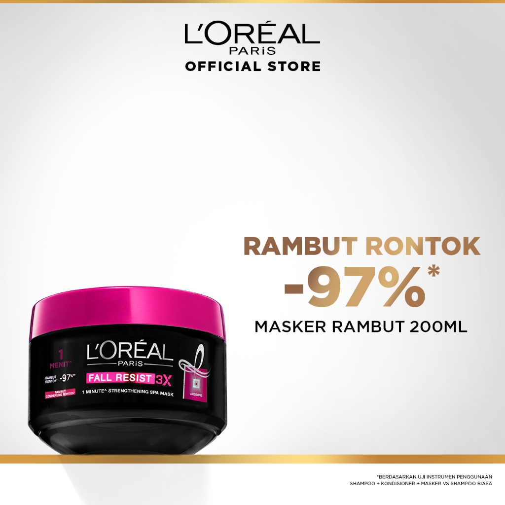 Jual L'Oreal Paris Fall Resist 3x Hair Mask Hair dengan Arginine ...