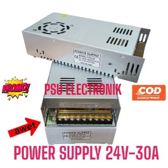 Jual Power Supply Adaptor 24V 30A / Trafo PSU 24 Volt 30 Ampere | Shopee Indonesia