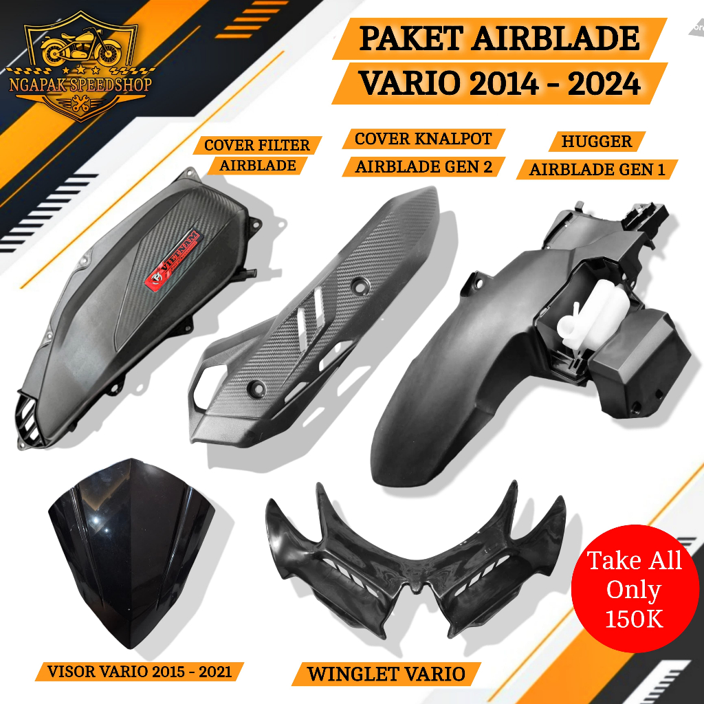 Jual Paket Hugger Vario Hugger Airblade Vario Visor Vario Winglet Vario ...