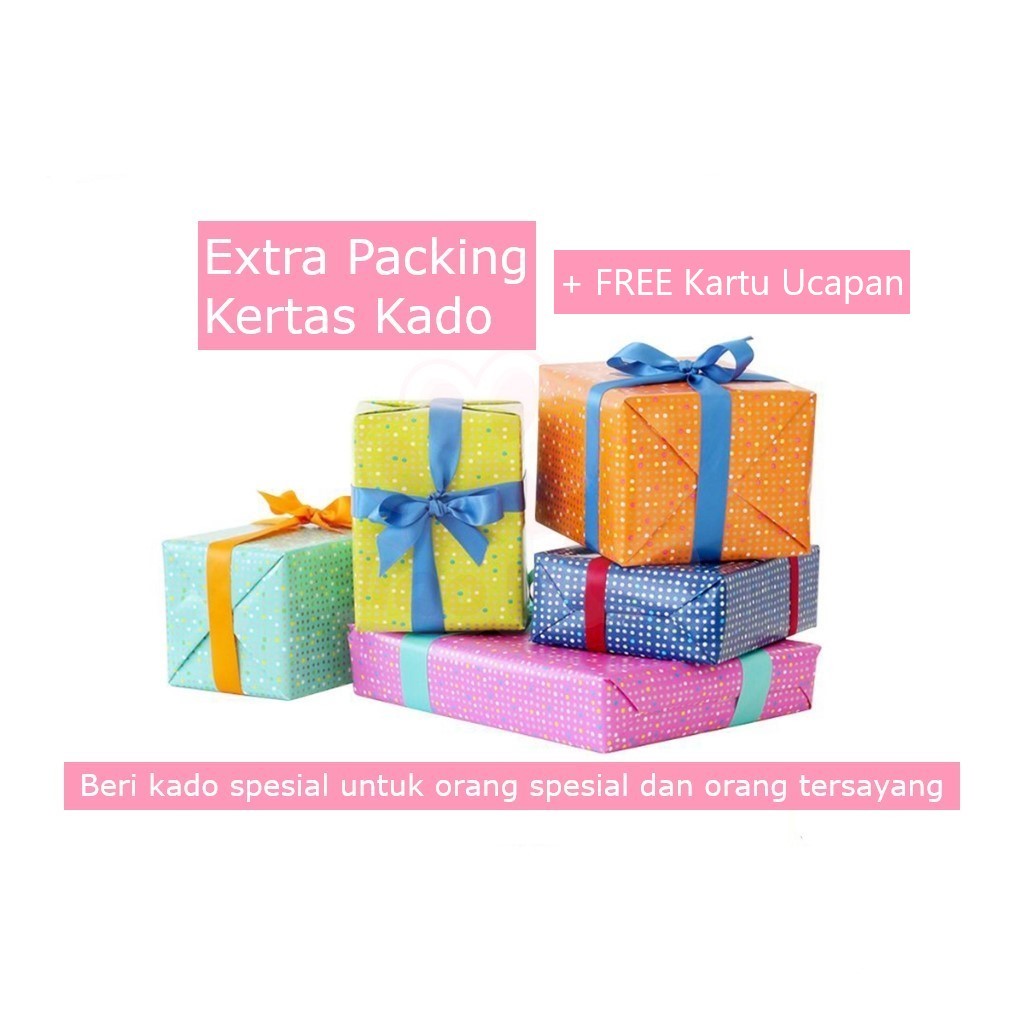 Jual Extra Packing Kertas Kado dan Free Kartu Ucapan | Shopee Indonesia