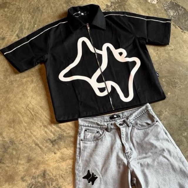 Jual [ORIGINAL] CHMB Work Shirt Double Star Black / Work Jacket ...