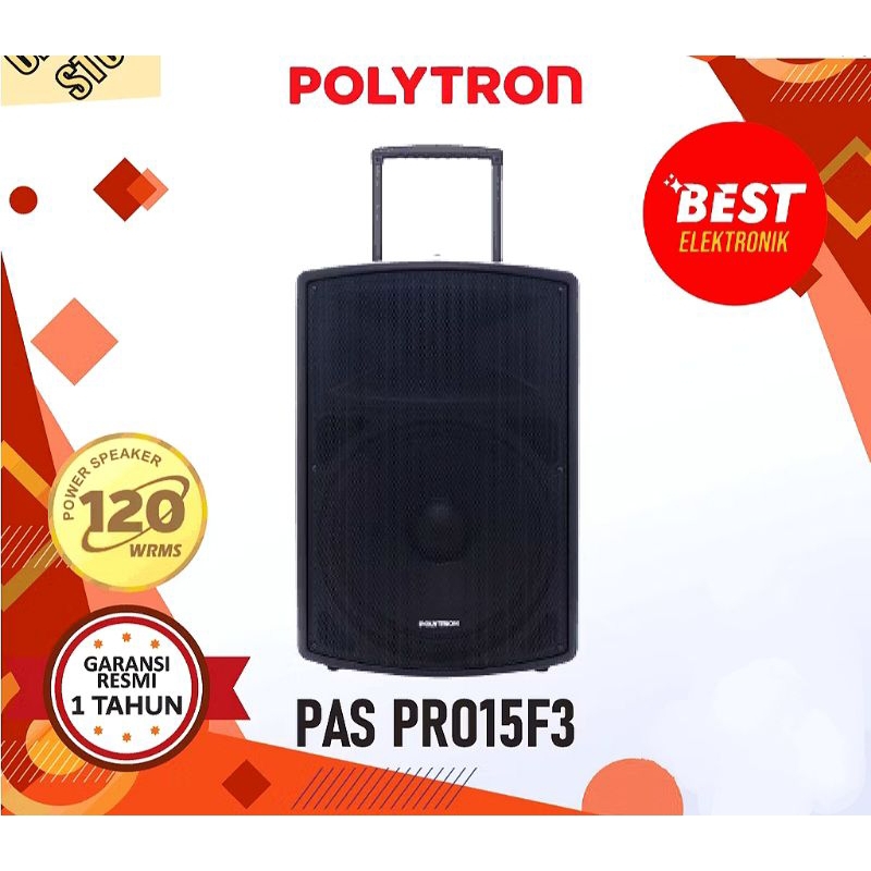 Jual POLYTRON - BLUETOOTH ACTIVE SPEAKER PAS PRO 15F3 FREE 2 MIC POWER ...